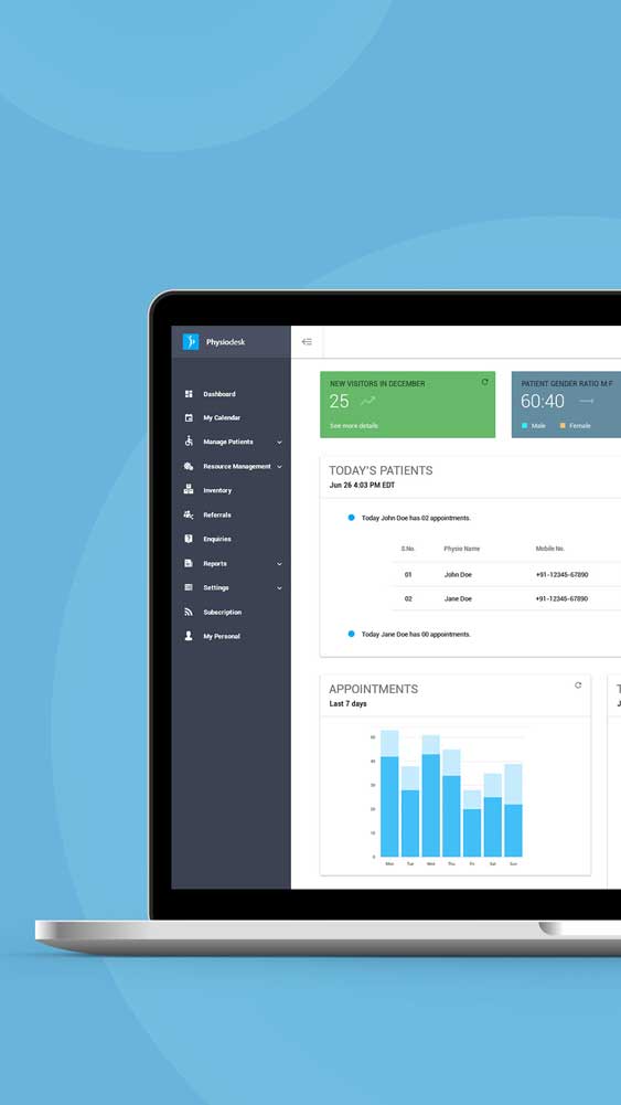 Physiodesk - Portfolio | Hackerkernel